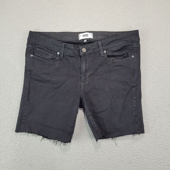 PAIGE | Shorts | Paige Shorts Womens 3 Black Denim Cut Off Stretch ...